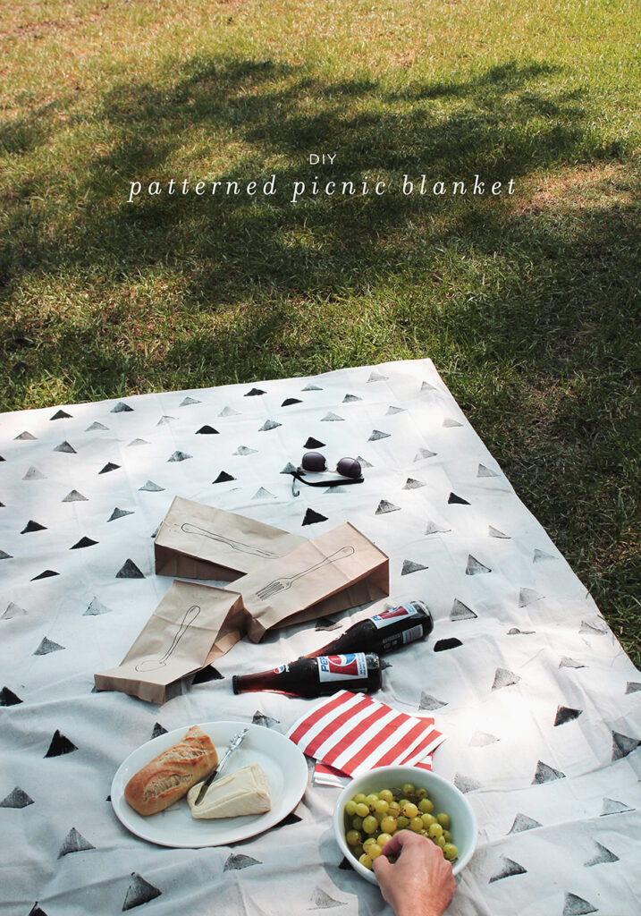 diy patterned picnic blanket – almost makes perfect