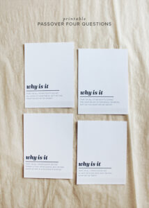 passover printables : four questions place cards – almost makes perfect