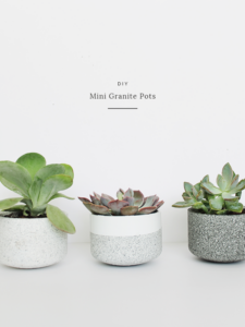 DIY mini granite pots – almost makes perfect