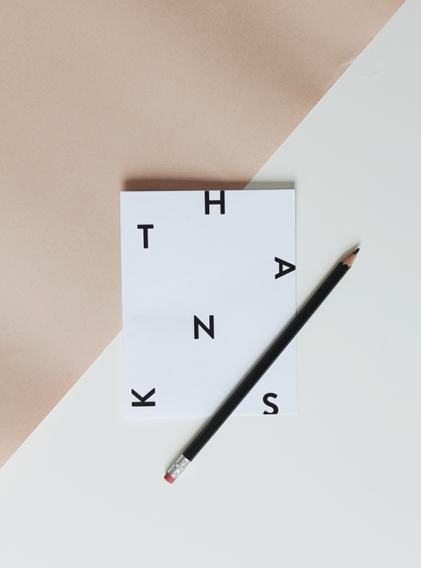 printable minimal thank you card – almost makes perfect