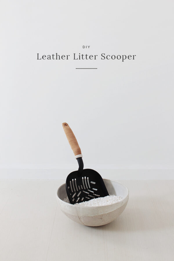 DIY leather cat litter scoop – almost makes perfect