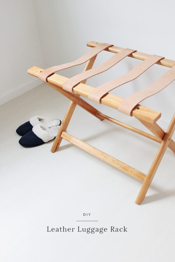 DIY leather luggage rack – almost makes perfect