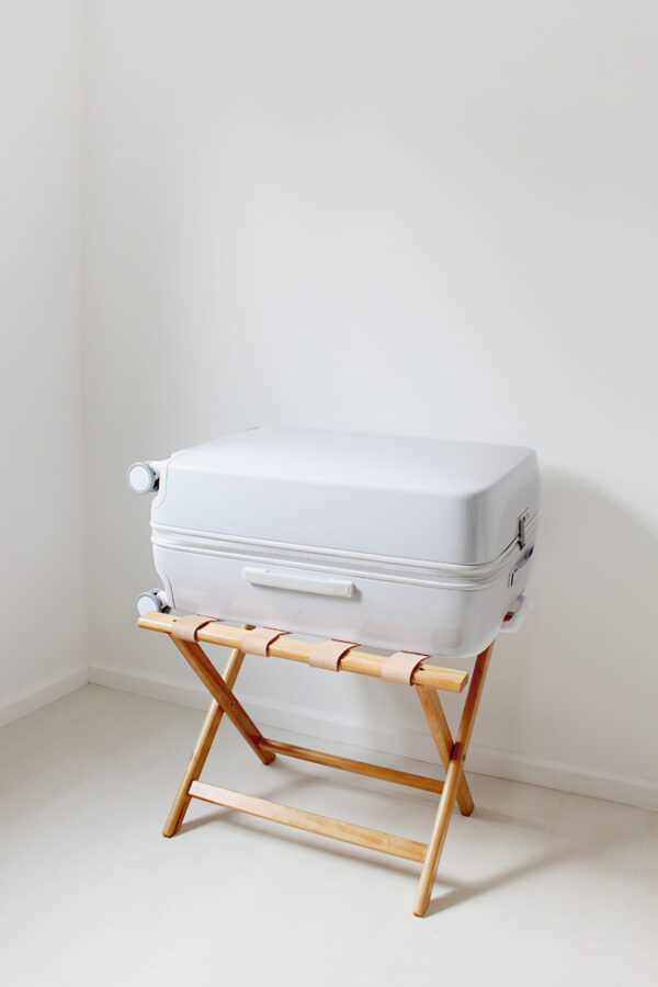 DIY leather luggage rack – almost makes perfect