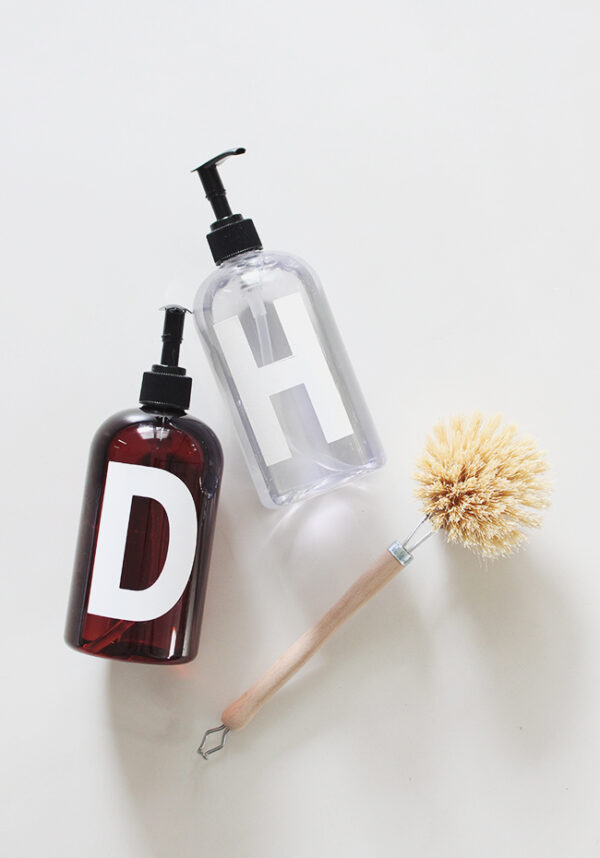 DIY minimal soap bottles – almost makes perfect