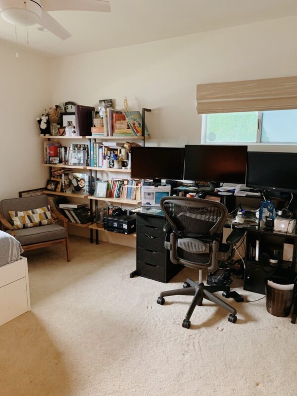 my brothers wfh office and guest room — before – almost makes perfect