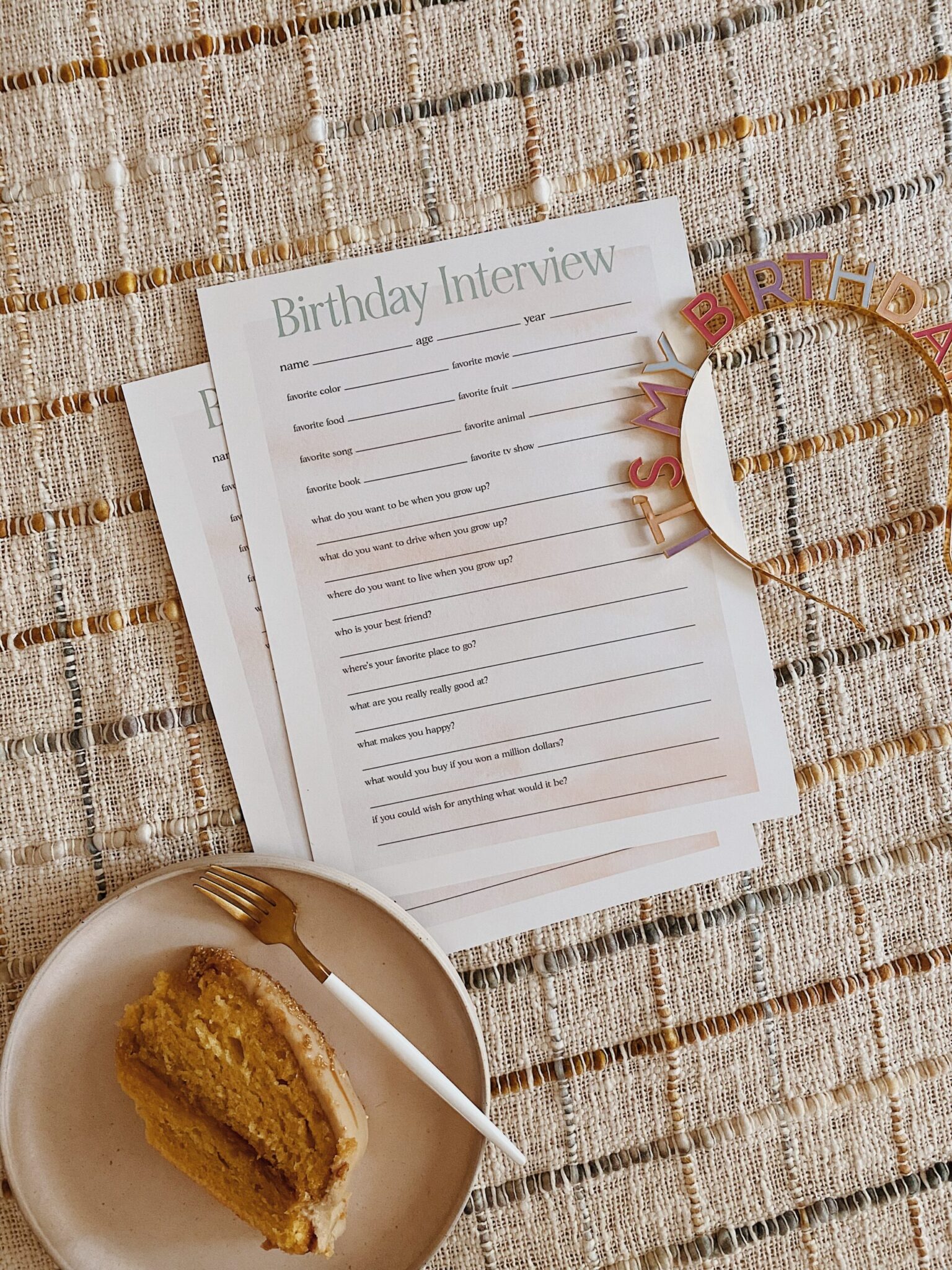 printable birthday interview questions – almost makes perfect