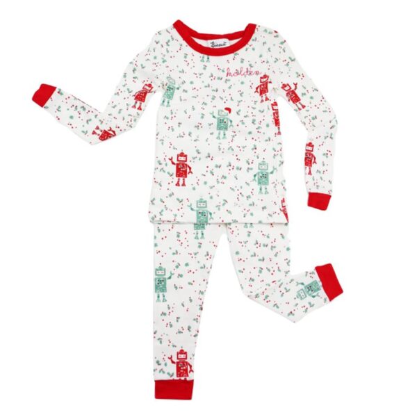 neutral holiday pajamas for kids - almost makes perfect