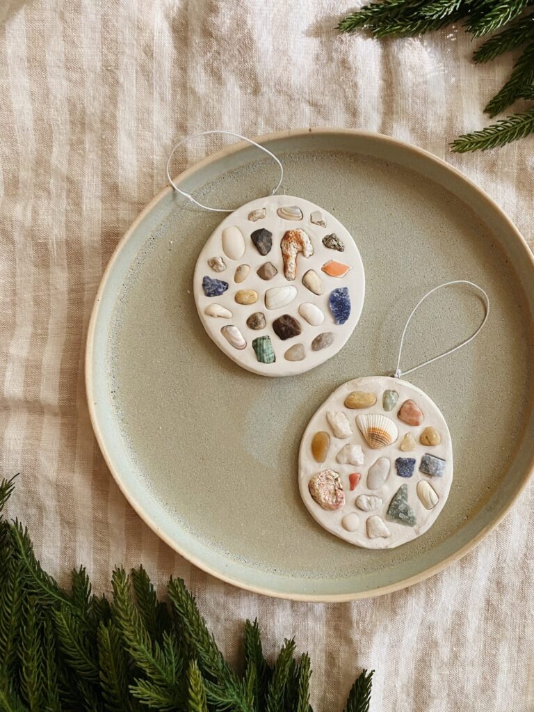 diy shell mosaic ornaments – almost makes perfect