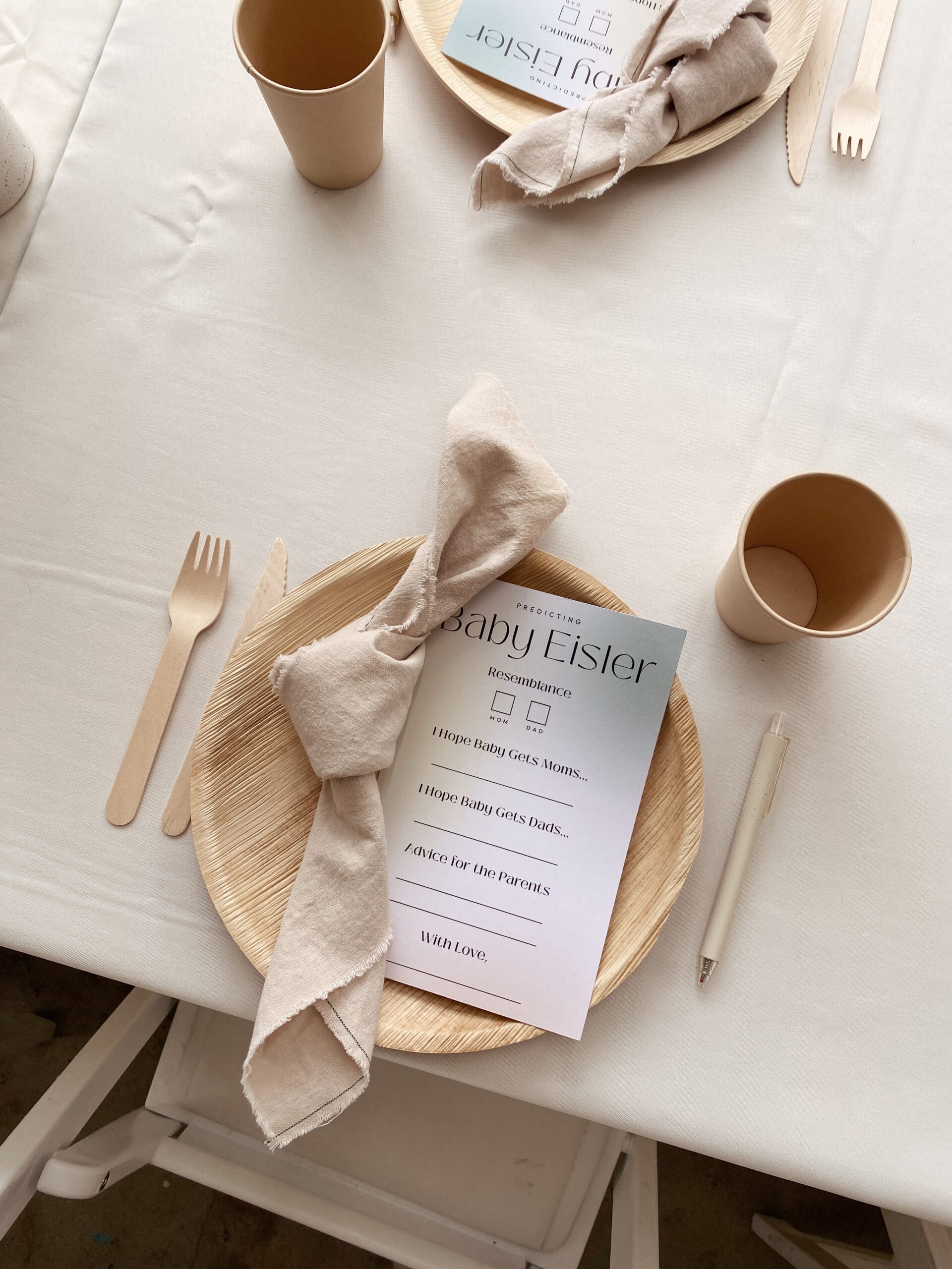 a simple + neutral baby shower – almost makes perfect