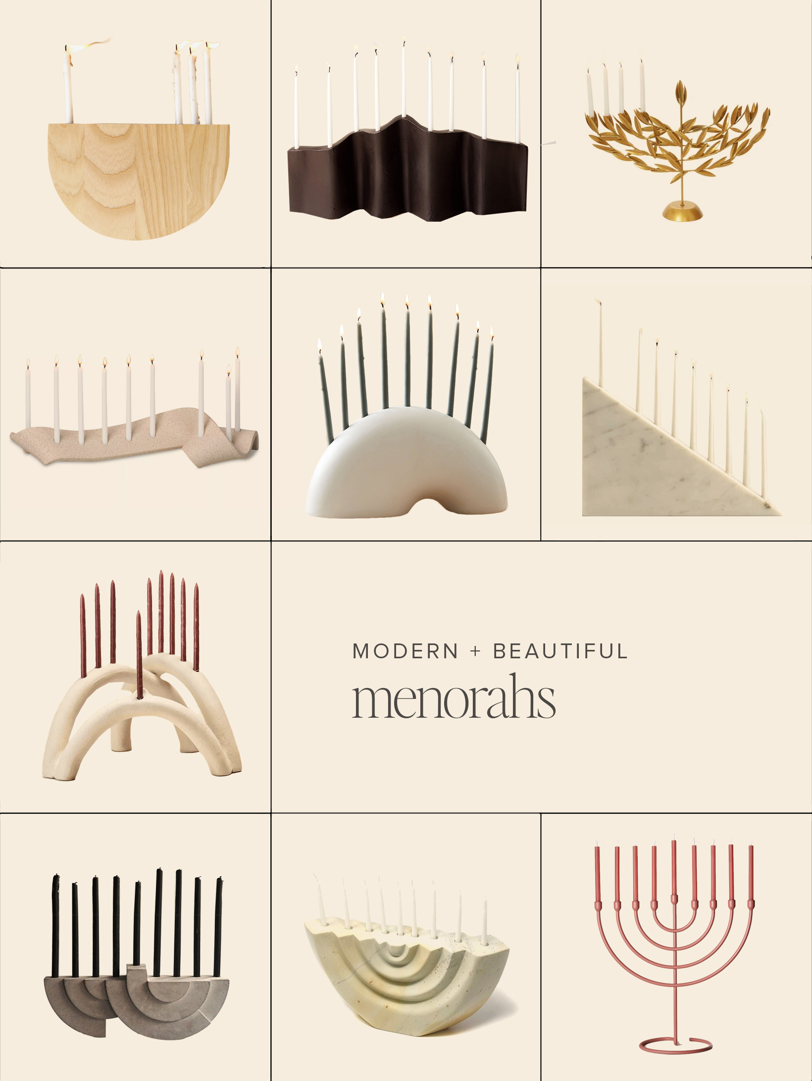 modern menorahs – almost makes perfect